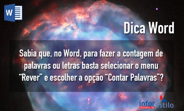 Dica Word - Contagem de Palavras e Letras - Infor Estilo
